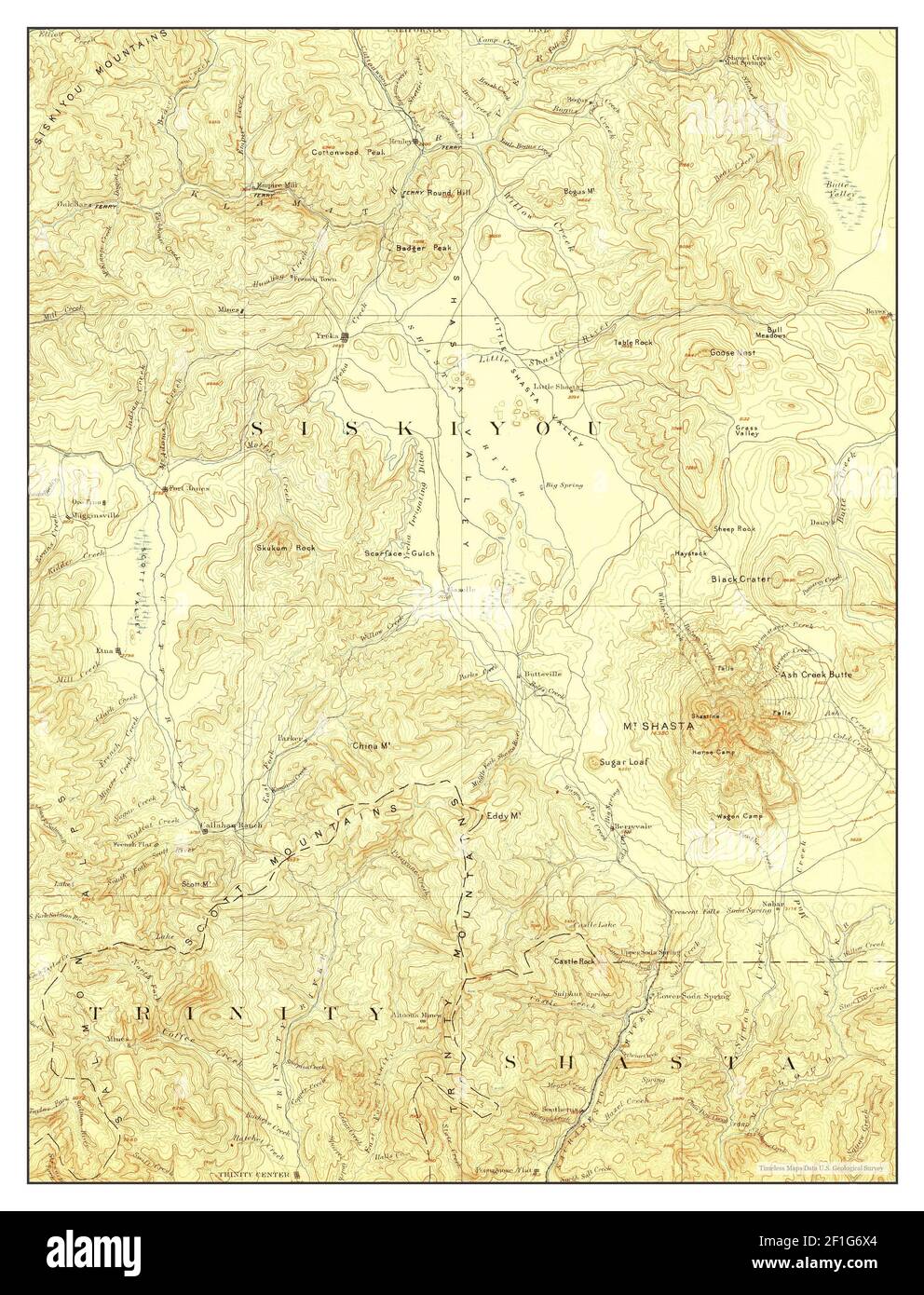 Shasta map hi-res stock photography and images - Alamy