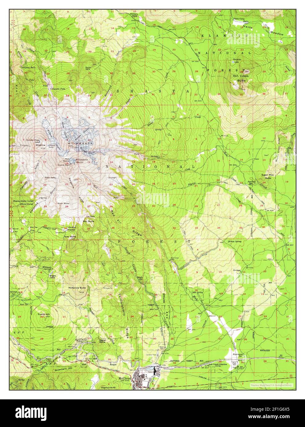 Shasta, California, map 1954, 1:62500, United States of America by ...