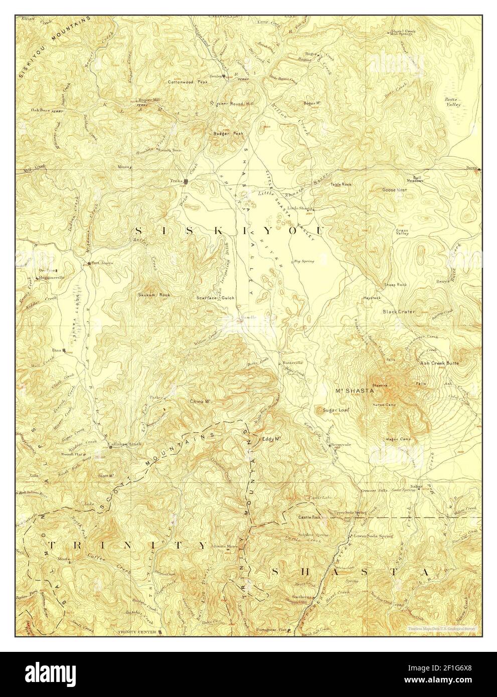 Shasta map hi-res stock photography and images - Alamy