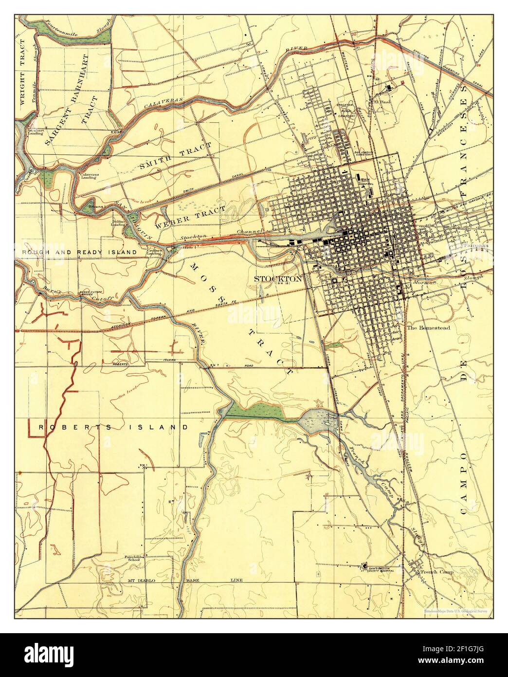 Stockton California Map High Resolution Stock Photography and Images ...