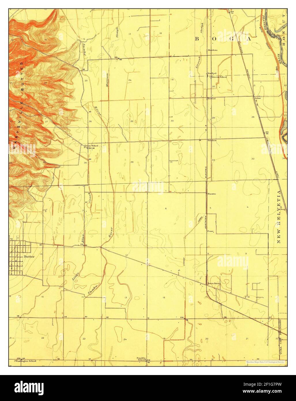 Sutter, California, map 1911, 1:31680, United States of America by ...