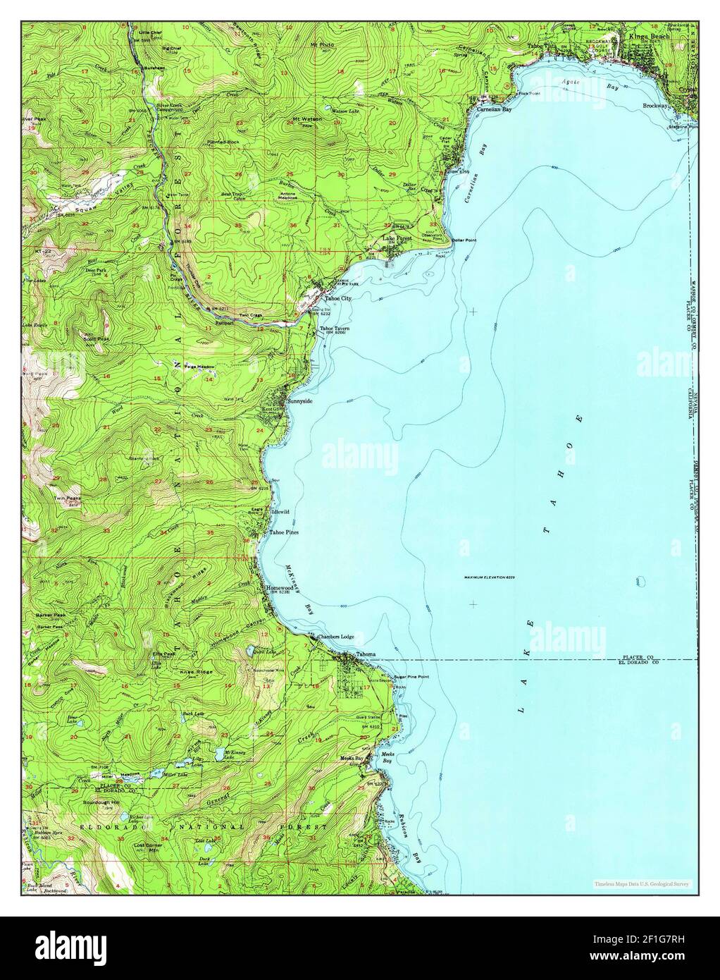 Tahoe map hi-res stock photography and images - Alamy