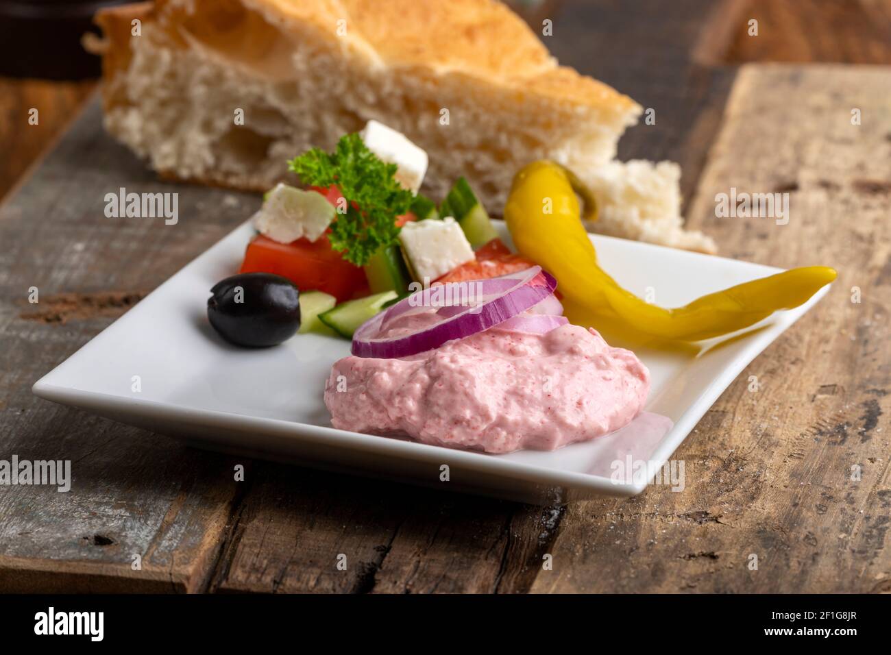 greek taramas spread with bread Stock Photo - Alamy