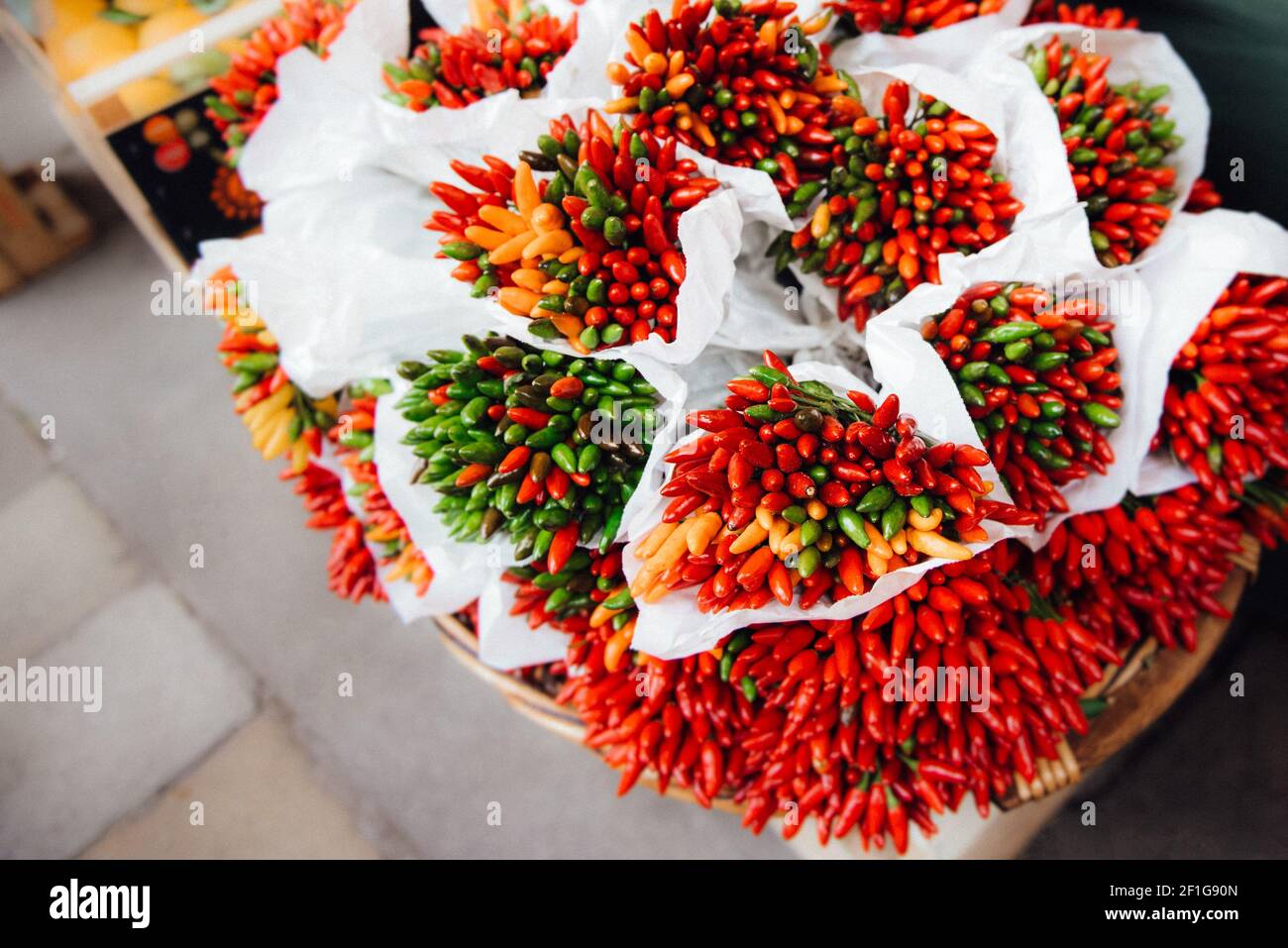 A bunch of crispy chili peppers Stock Photo - Alamy