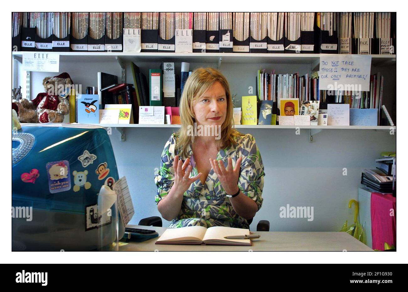 Sarah Bailey Editor of Elle Magazine.Pic David Sandison 19/3/2002 Stock ...
