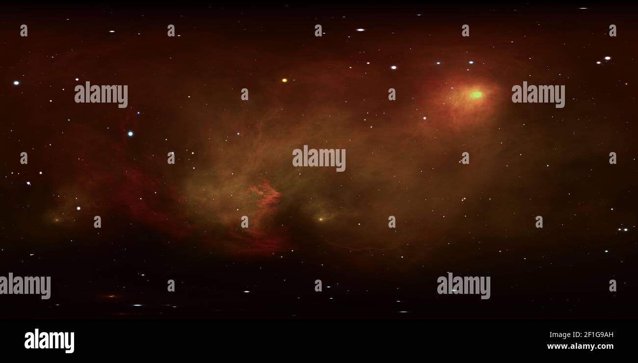 360 degree HDRI space background and nebula. Environment 360 HDRI map ...