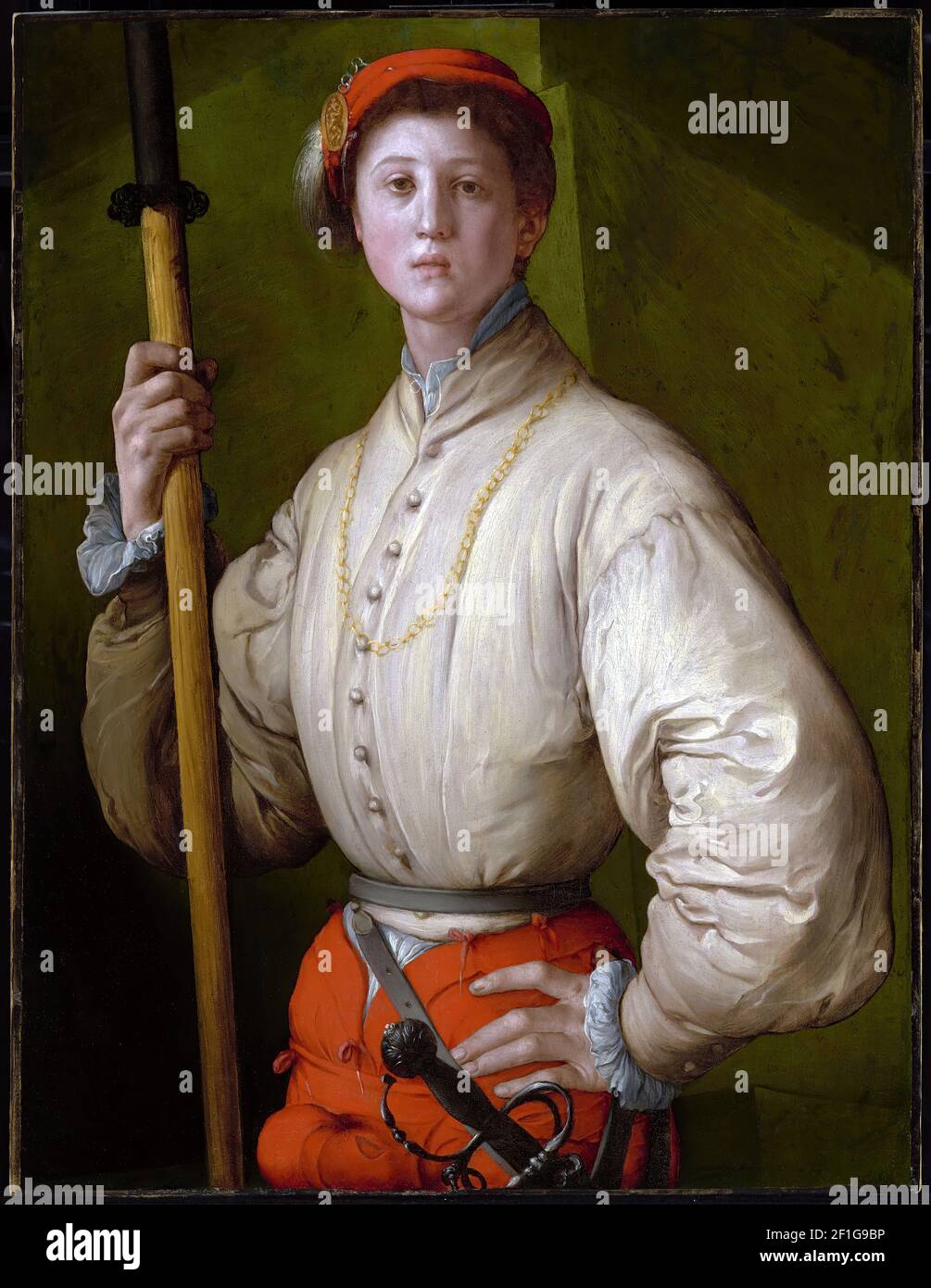 Pontormo - Portrait of a Halberdier Francesco Guardi Stock Photo - Alamy