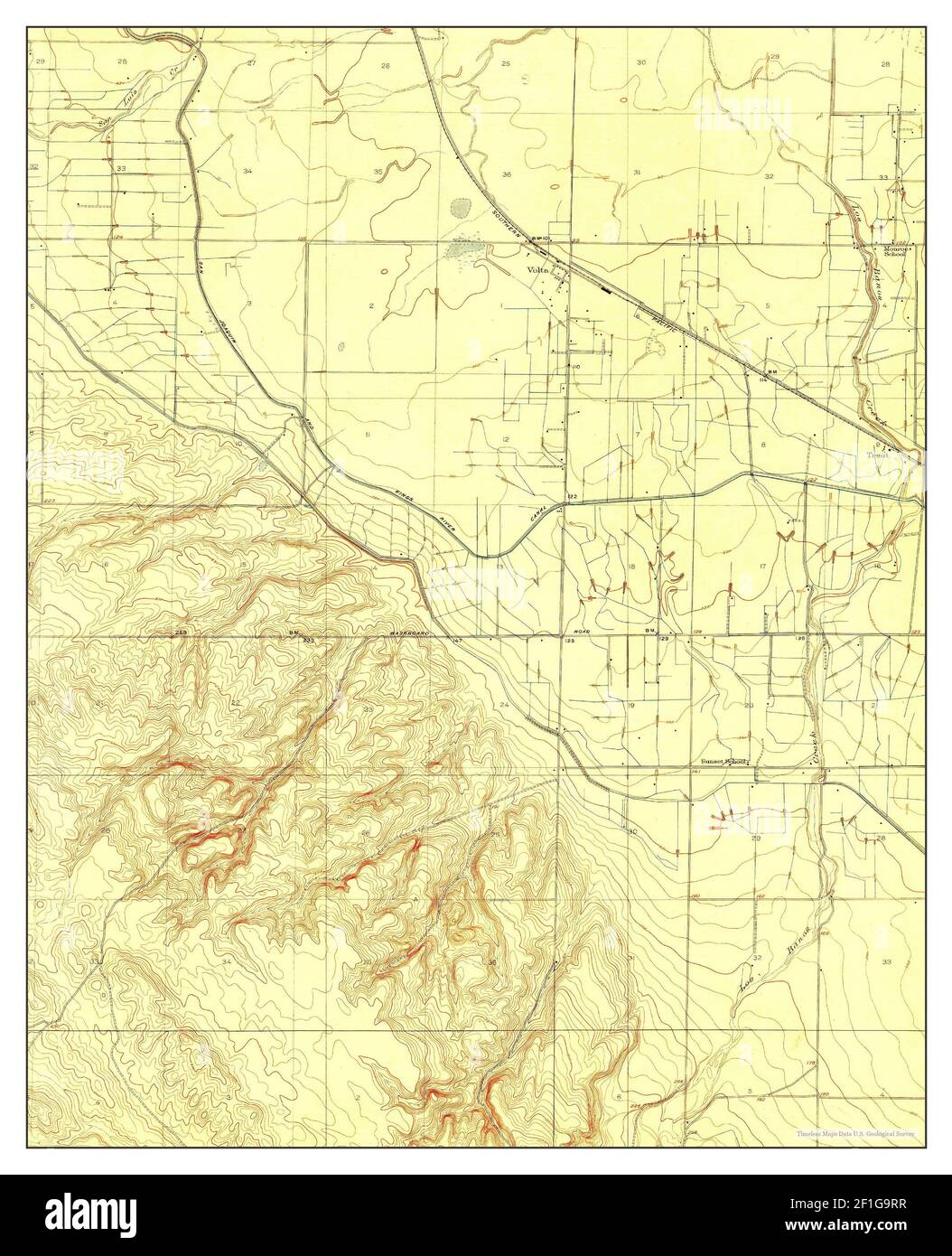 Volta, California, map 1921, 1:31680, United States of America by ...