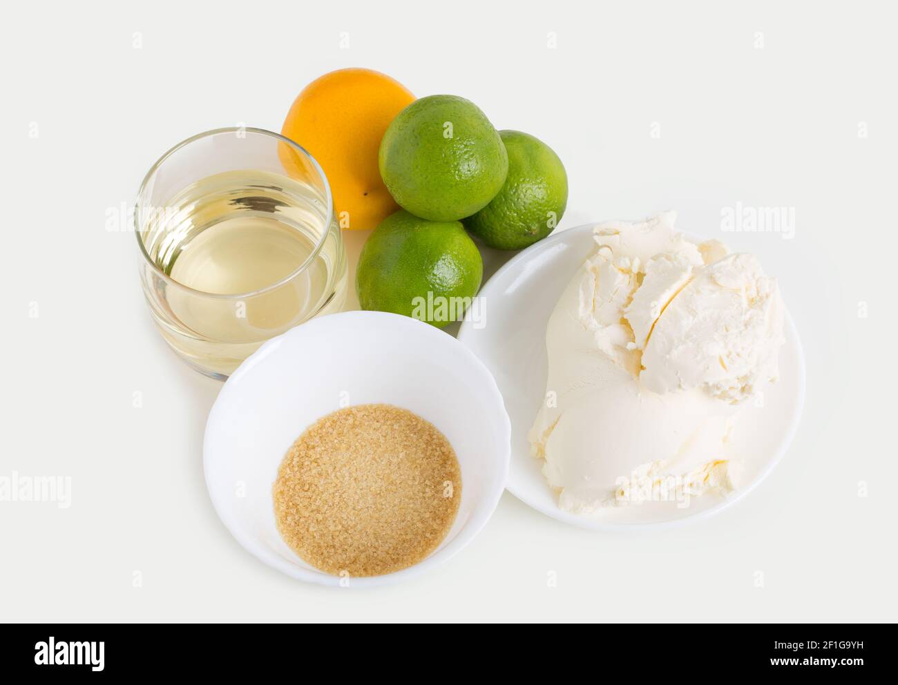 Ingredients for baking cake. Located on a white background Stock Photo ...