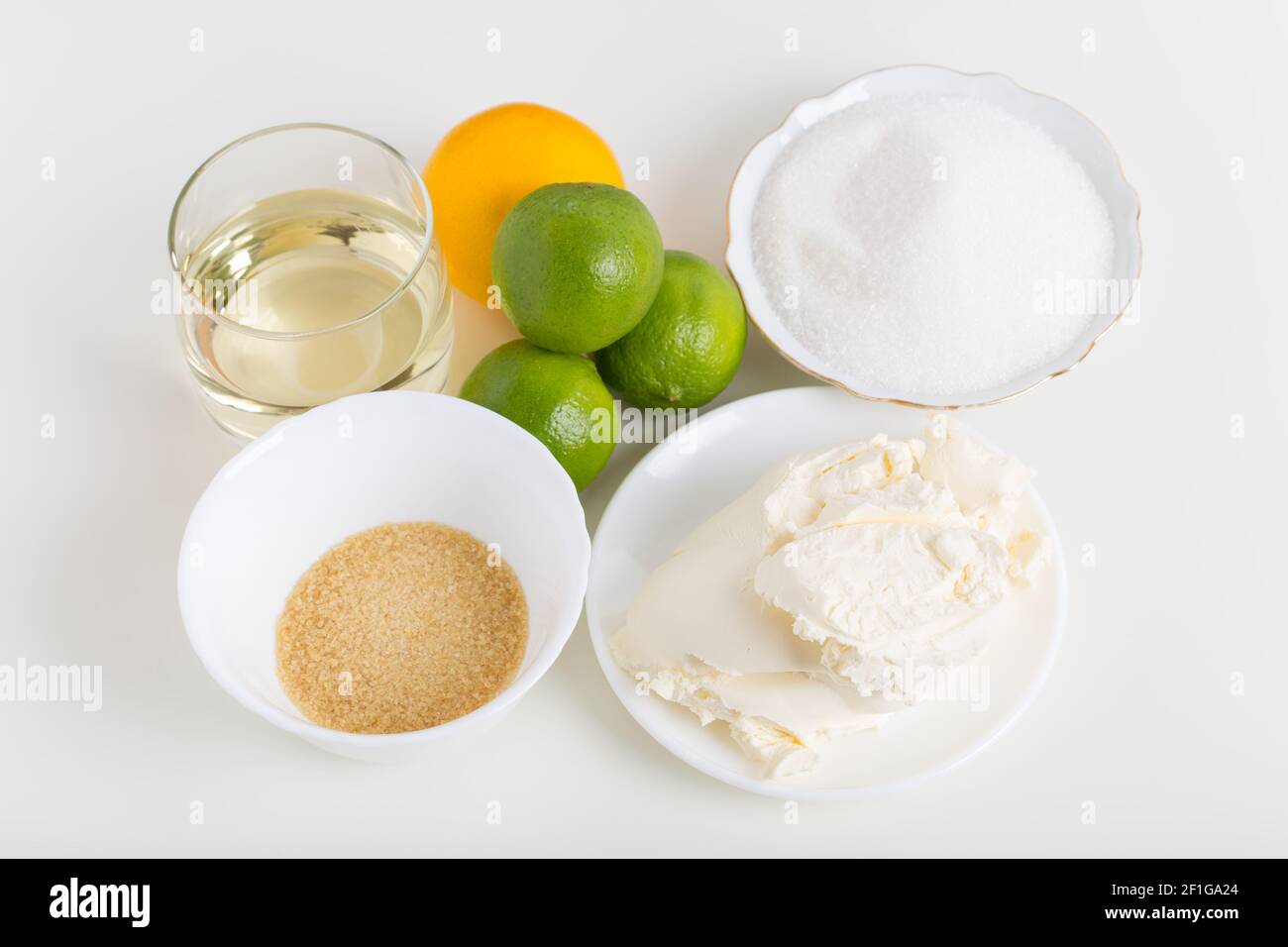 Ingredients for baking cake. Located on a white background Stock Photo ...