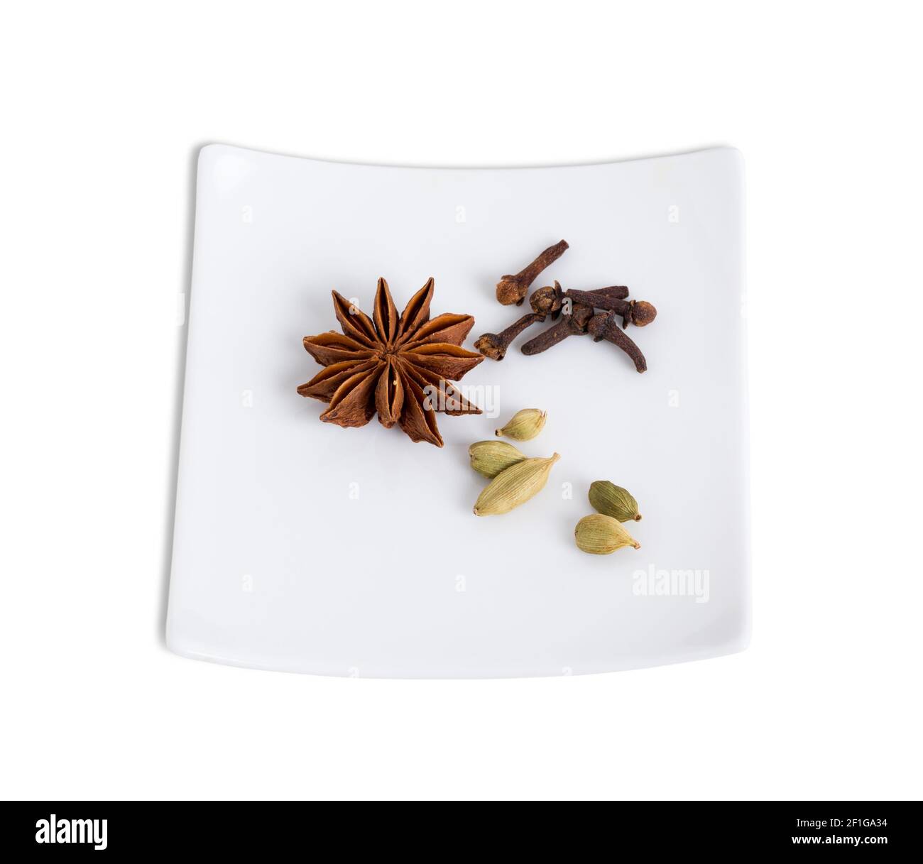 Aromatic condiments for baking cake. Isolated on a white background ...