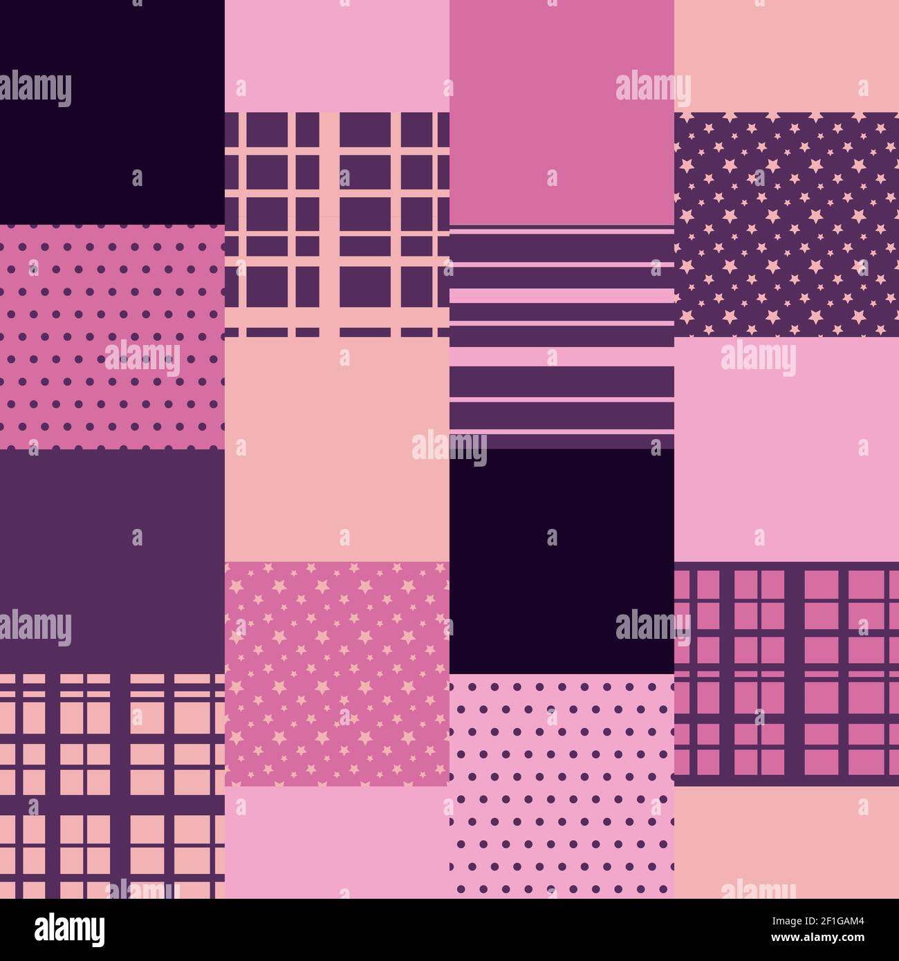 Seamless pattern pink patchwork quilt Stock Vector Image & Art - Alamy