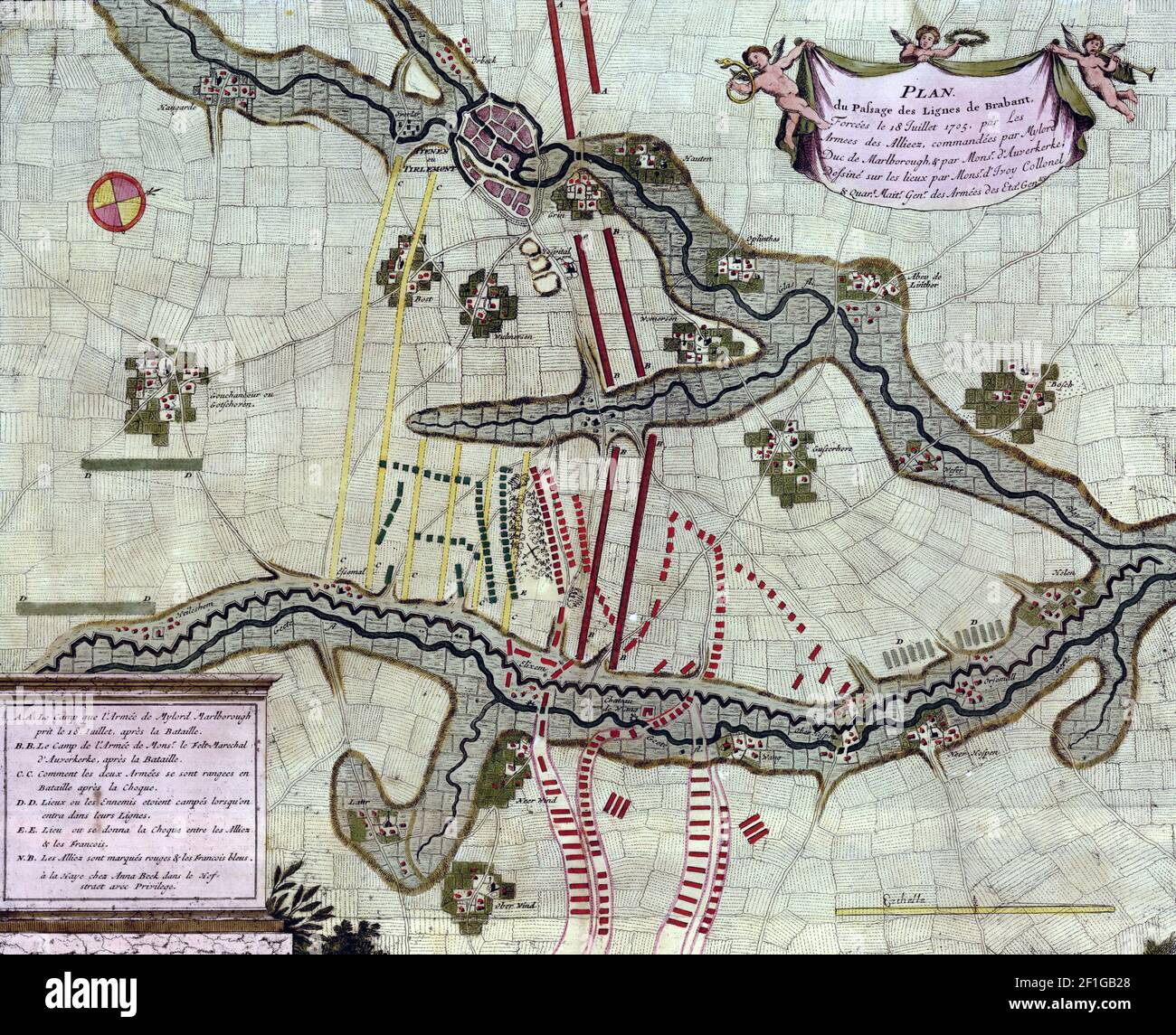 An illustration of an ancient map of a European fortification in the ...