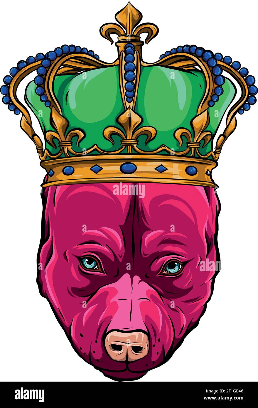 King Dog vector illustration on white background Stock Vector Image ...