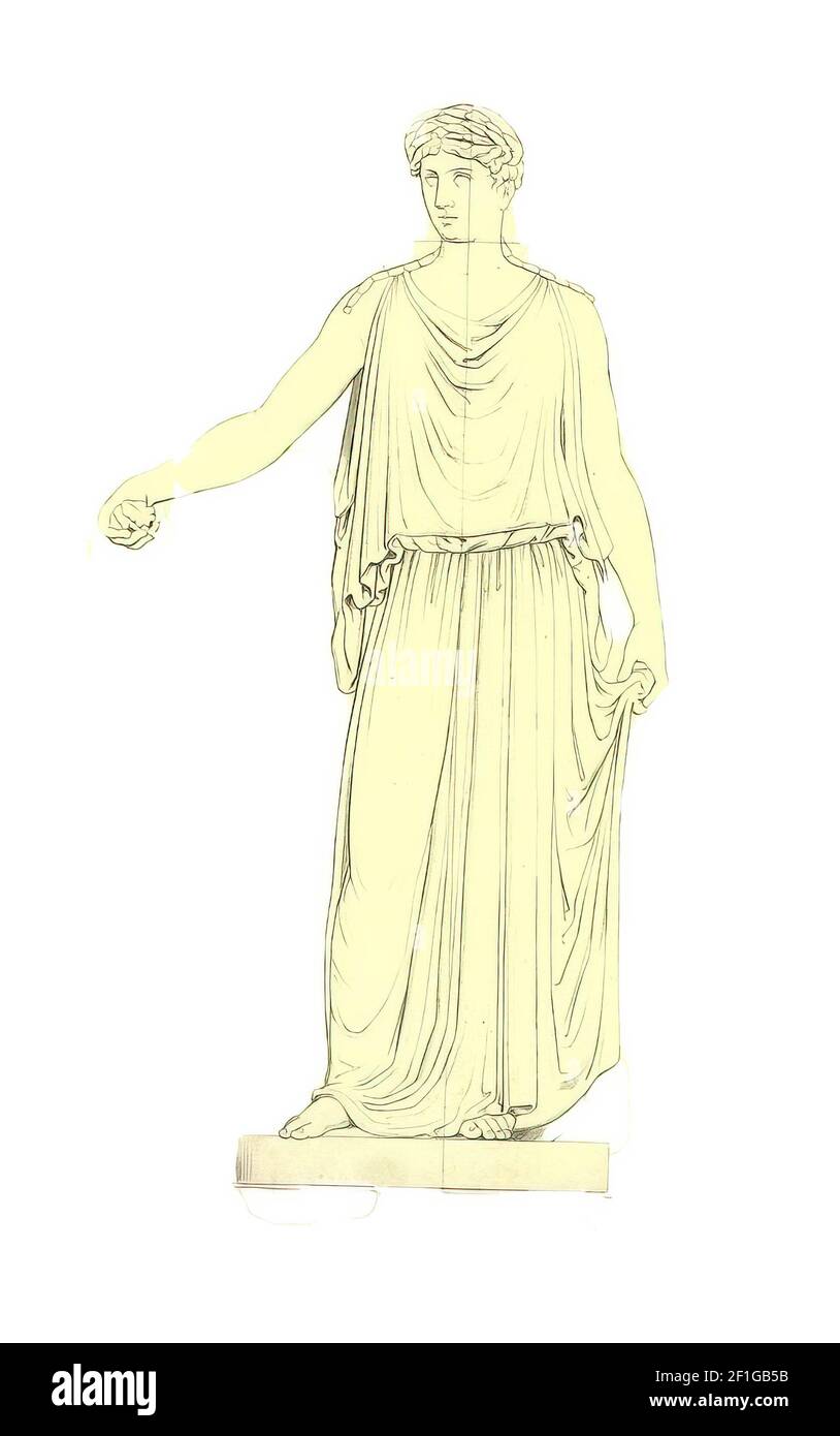 An illustration of a portrait of a Greek Goddess isolated on a white ...