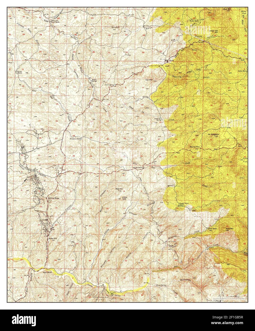 Woody, California, map 1952, 1:62500, United States of America by ...