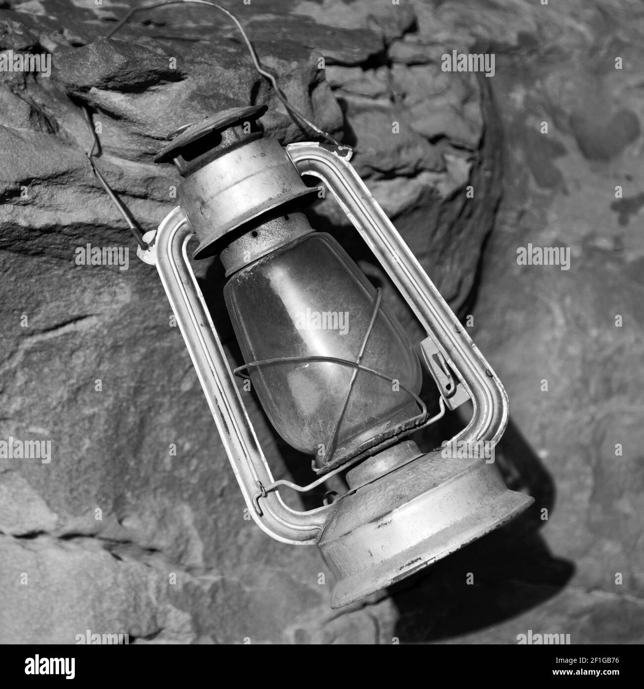 An antique old fashioned lamp isolated Stock Photo - Alamy