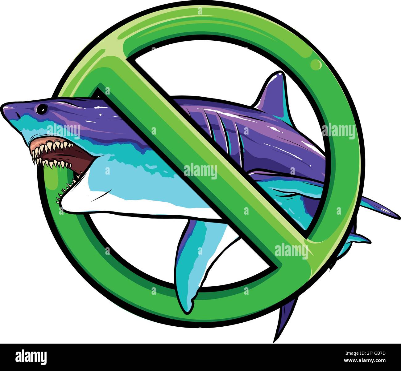 Banner sign shark Stock Vector Images - Alamy
