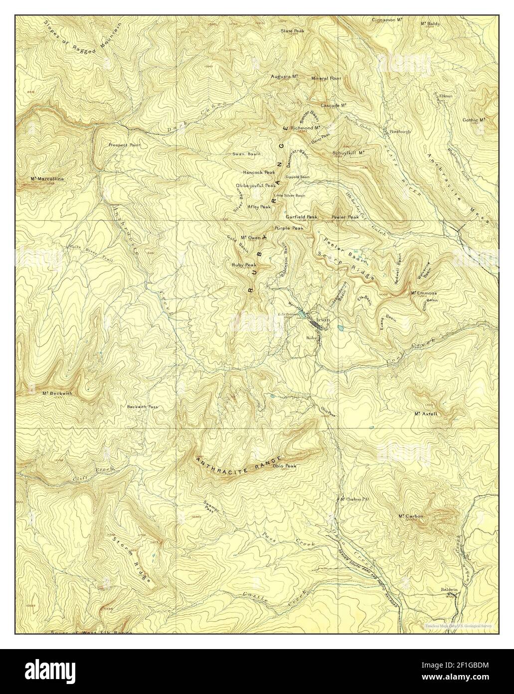 Anthracite, Colorado, map 1893, 1:62500, United States of America by ...