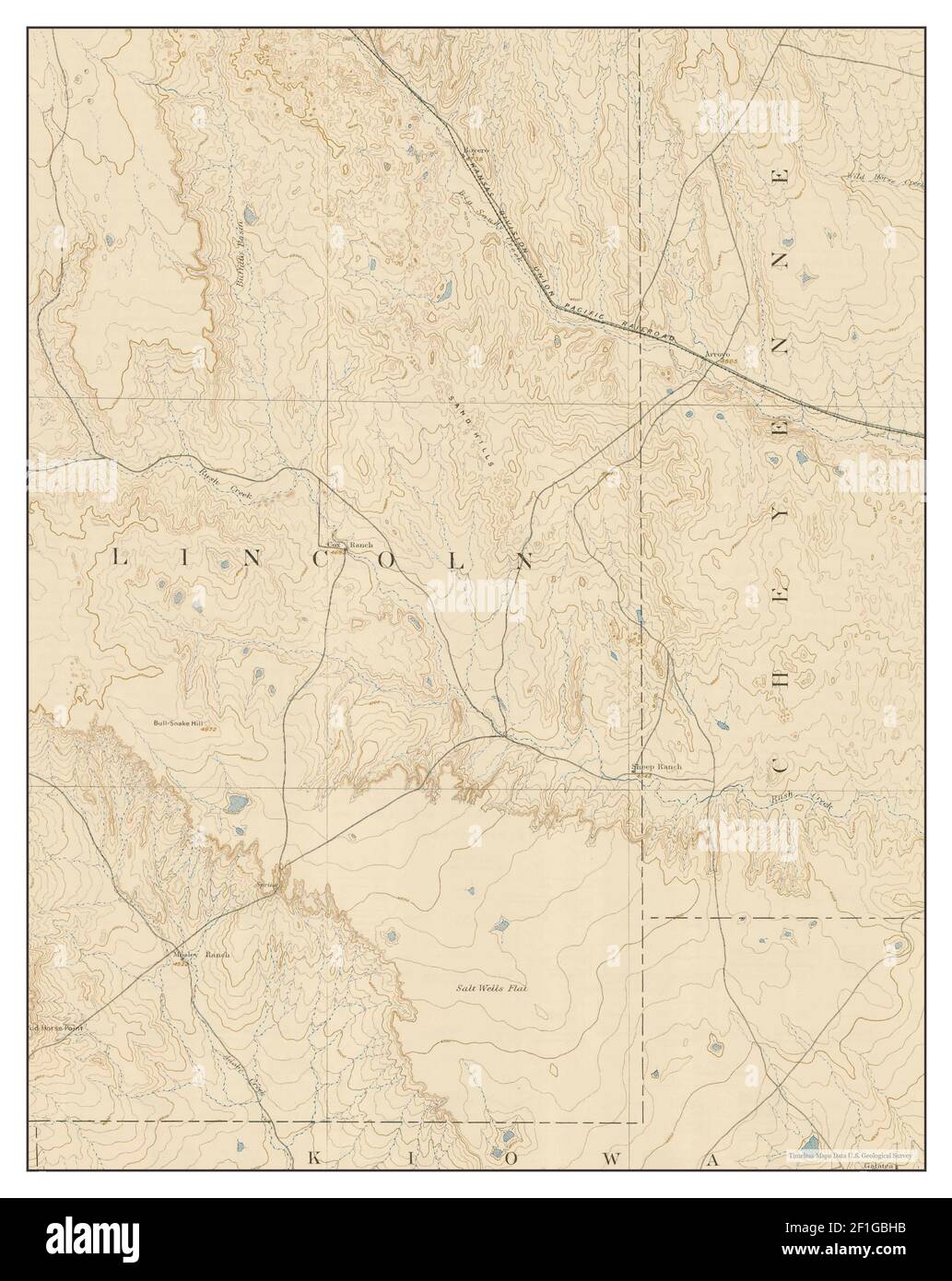 Arroyo, Colorado, map 1893, 1:125000, United States of America by ...