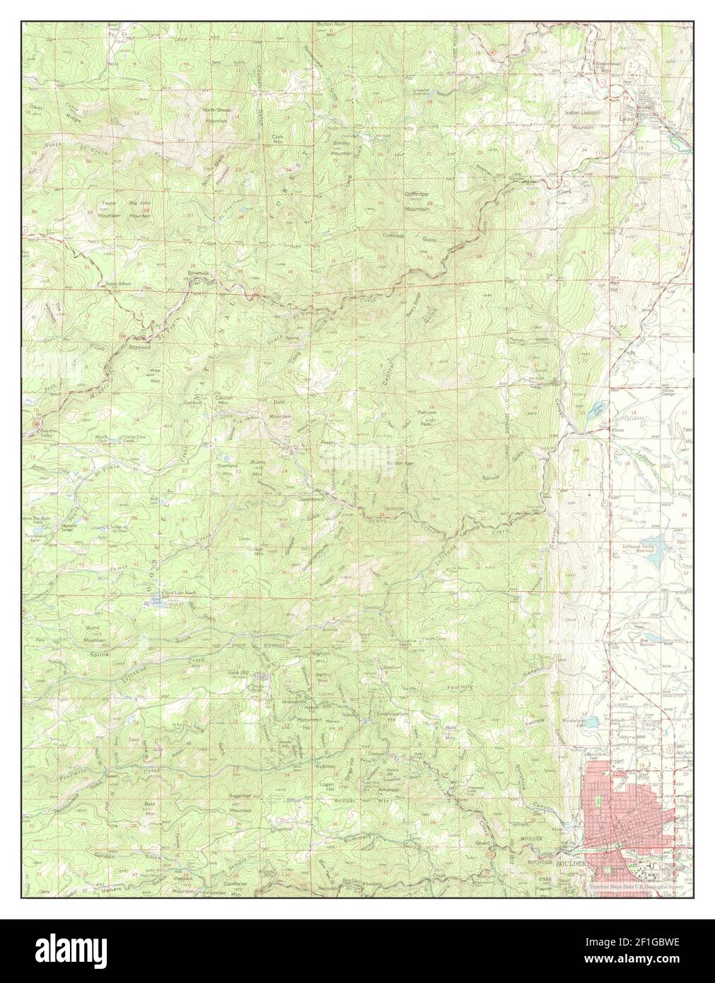 Map of boulder colorado Cut Out Stock Images & Pictures - Alamy