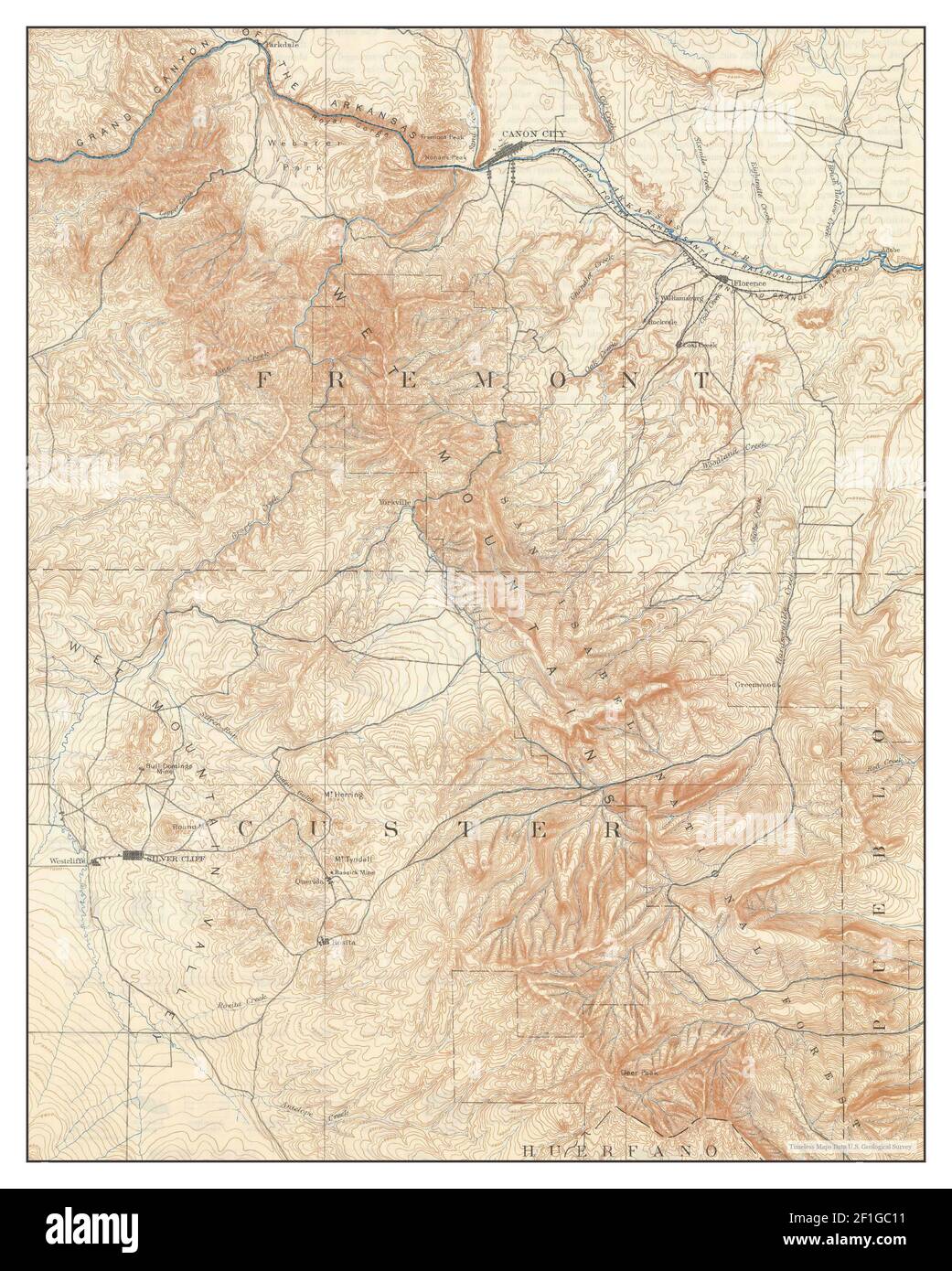 Canon Colorado Map Canon City Map Print | Canon City Colorado Map