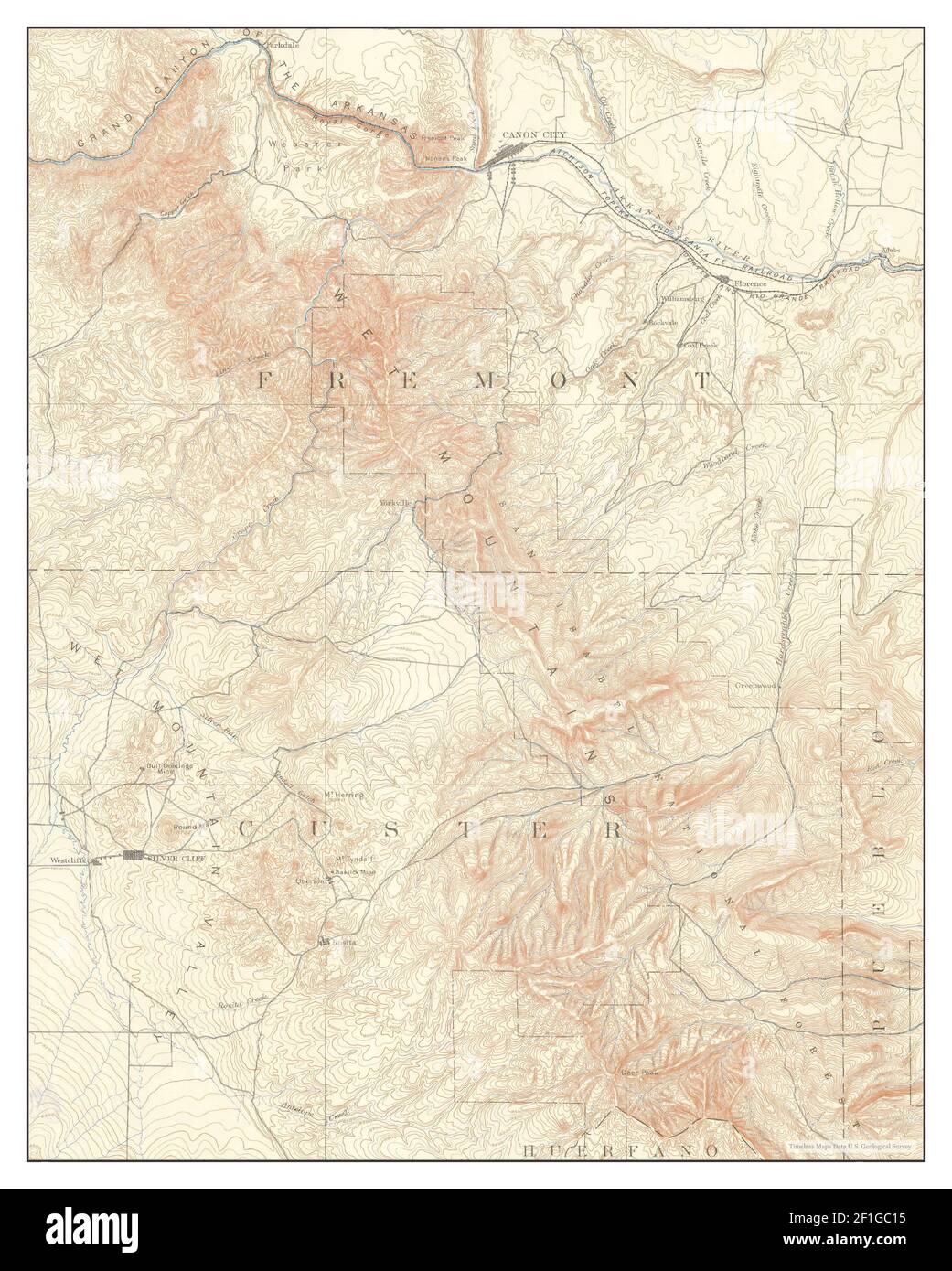 Canon city colorado map Cut Out Stock Images & Pictures - Alamy