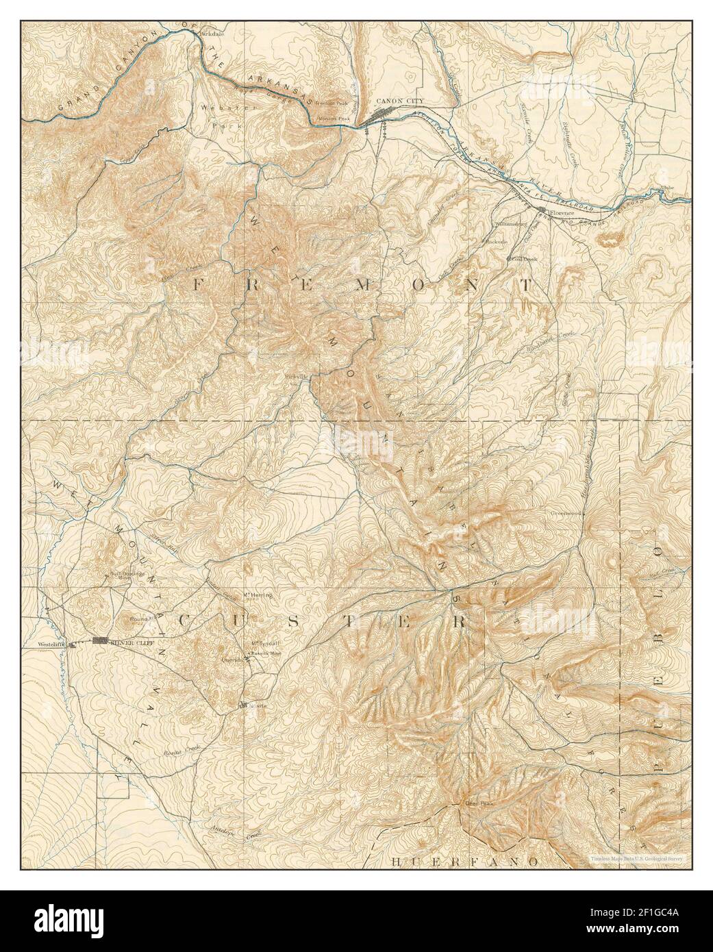 Canon city colorado map Cut Out Stock Images & Pictures - Alamy
