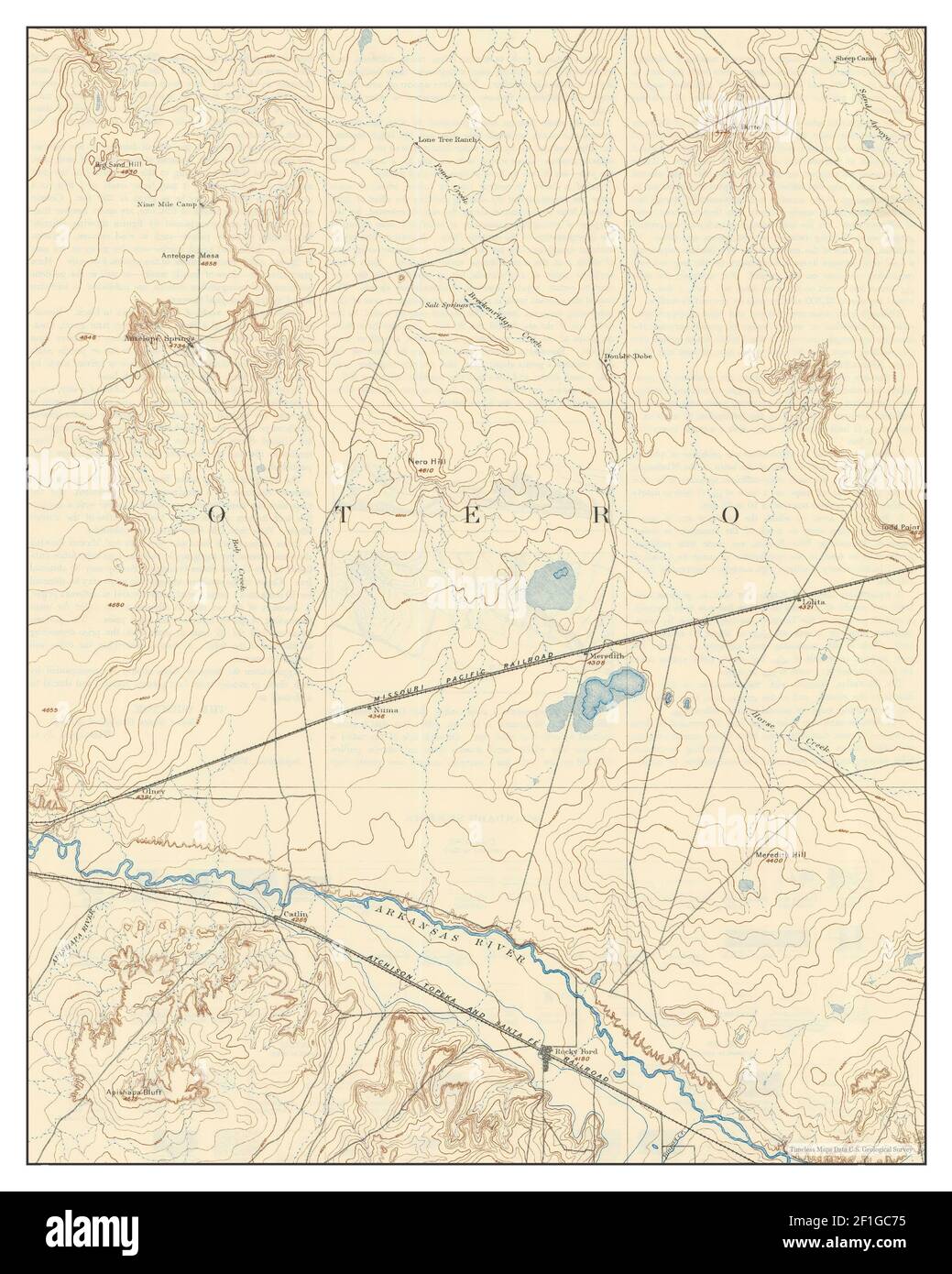 Catlin, Colorado, map 1893, 1:125000, United States of America by ...