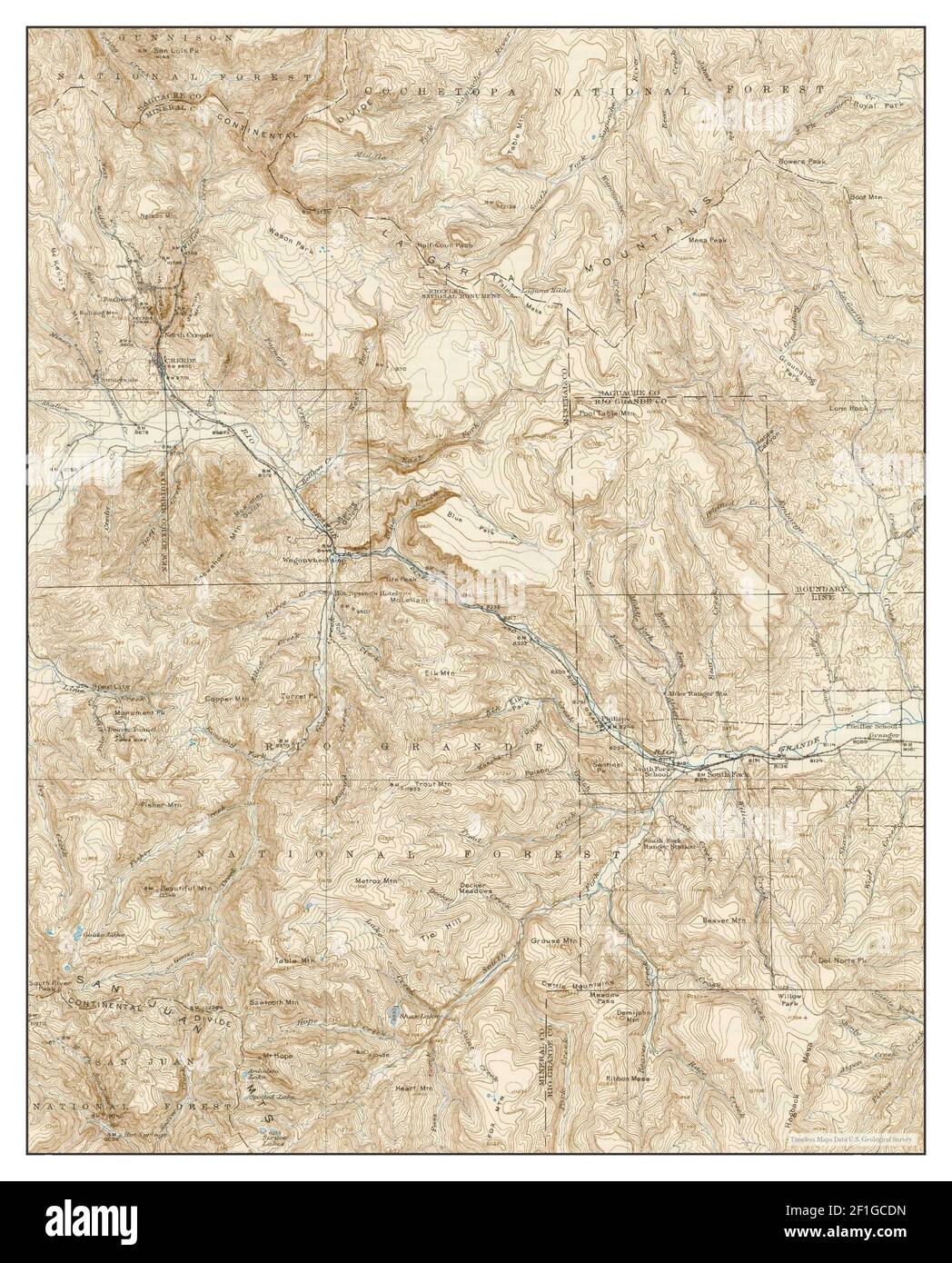 Creede, Colorado, map 1916, 1:125000, United States of America by ...