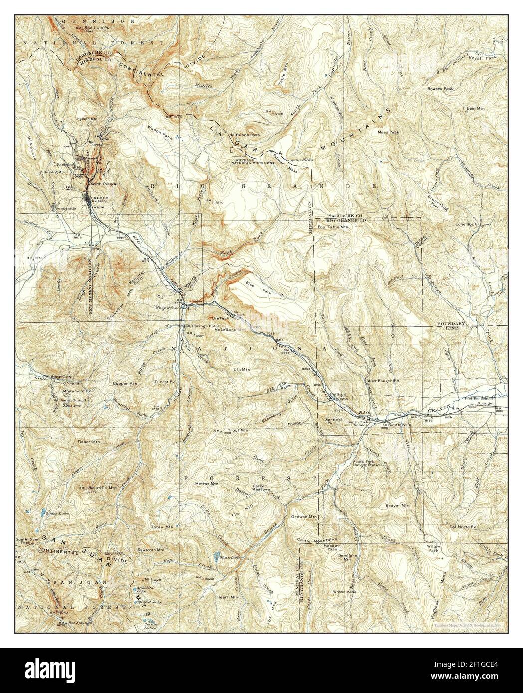 Creede, Colorado, map 1914, 1:125000, United States of America by ...