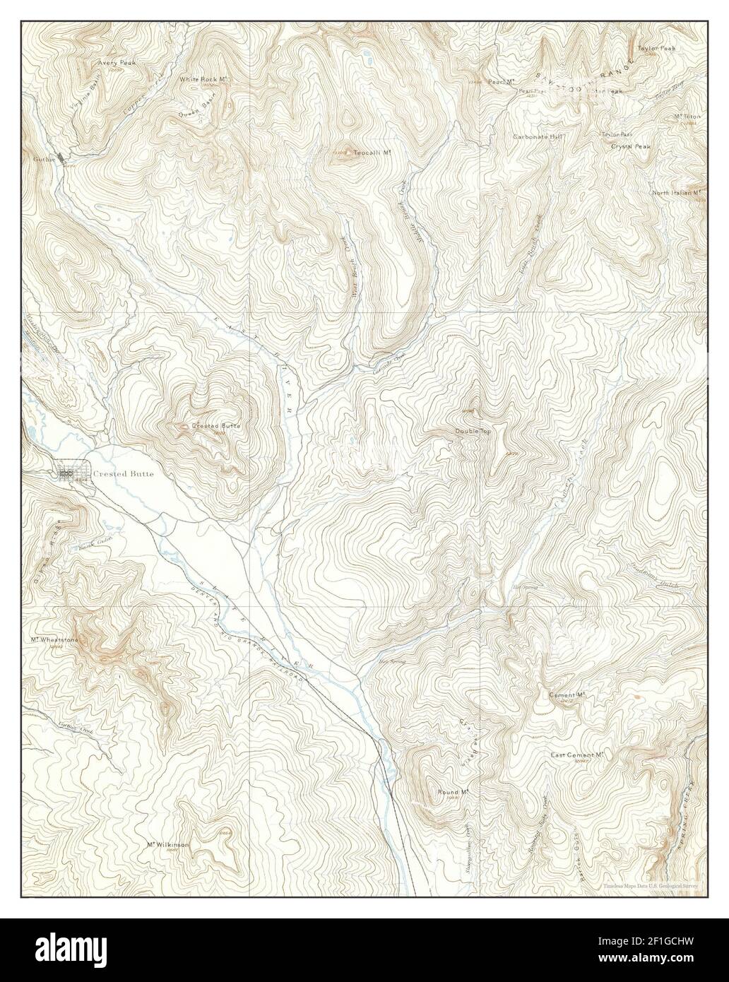 Map of crested butte hi-res stock photography and images - Alamy