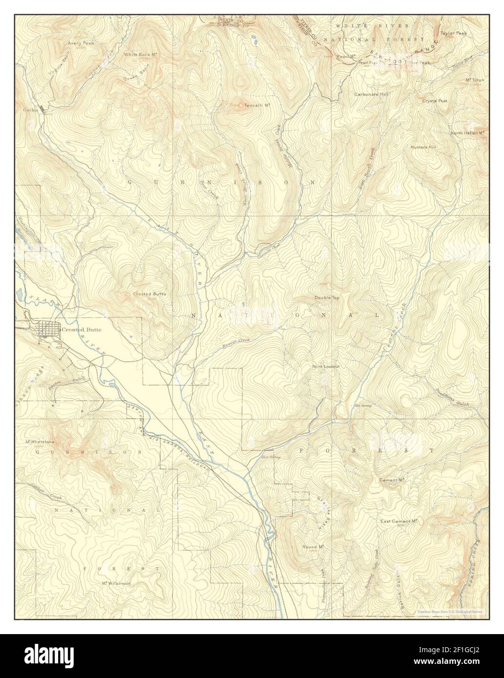 Map of crested butte hi-res stock photography and images - Alamy