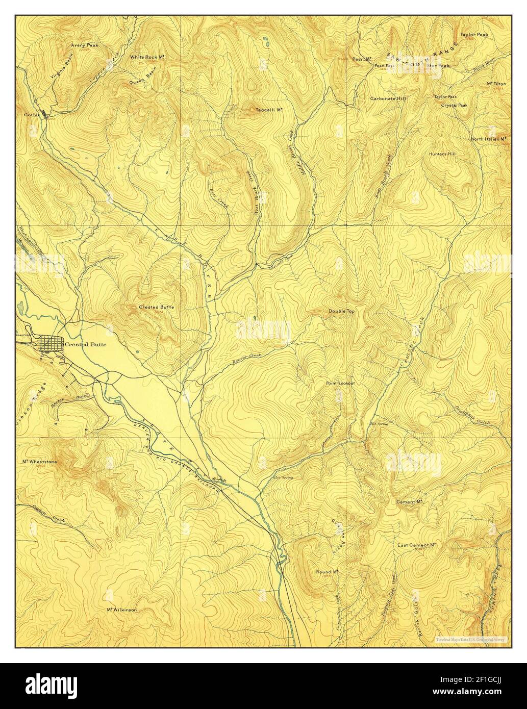 Map of crested butte hi-res stock photography and images - Alamy