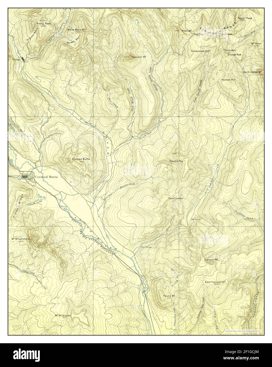 Map of crested butte hi-res stock photography and images - Alamy