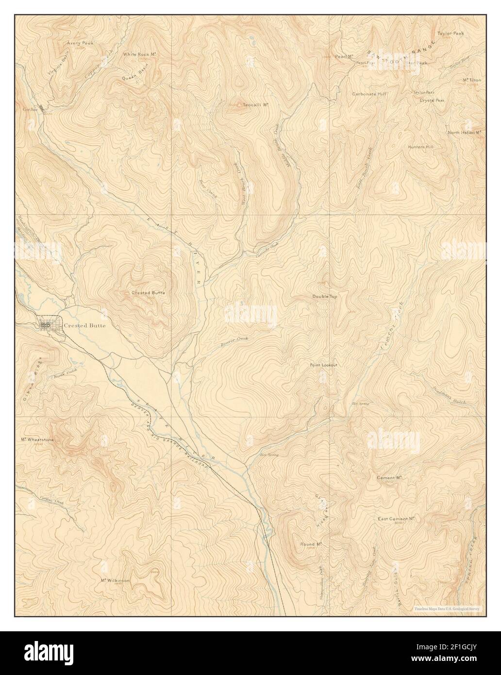 Map of crested butte hi-res stock photography and images - Alamy