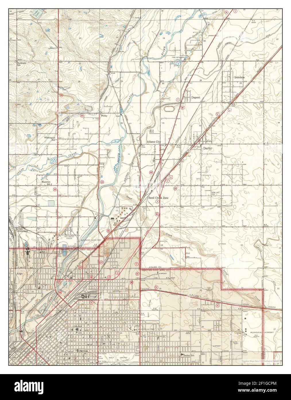 Derby, Colorado, map 1947, 1:31680, United States of America by ...