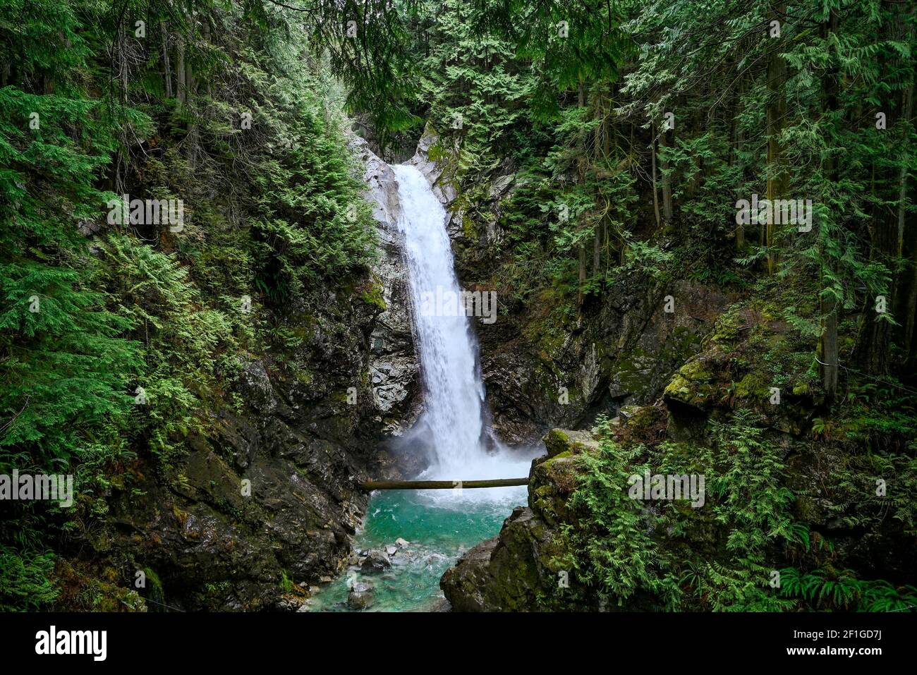 Waterfall, Cascade Falls Regional Park, Fraser Valley, Columbia, Canada ...
