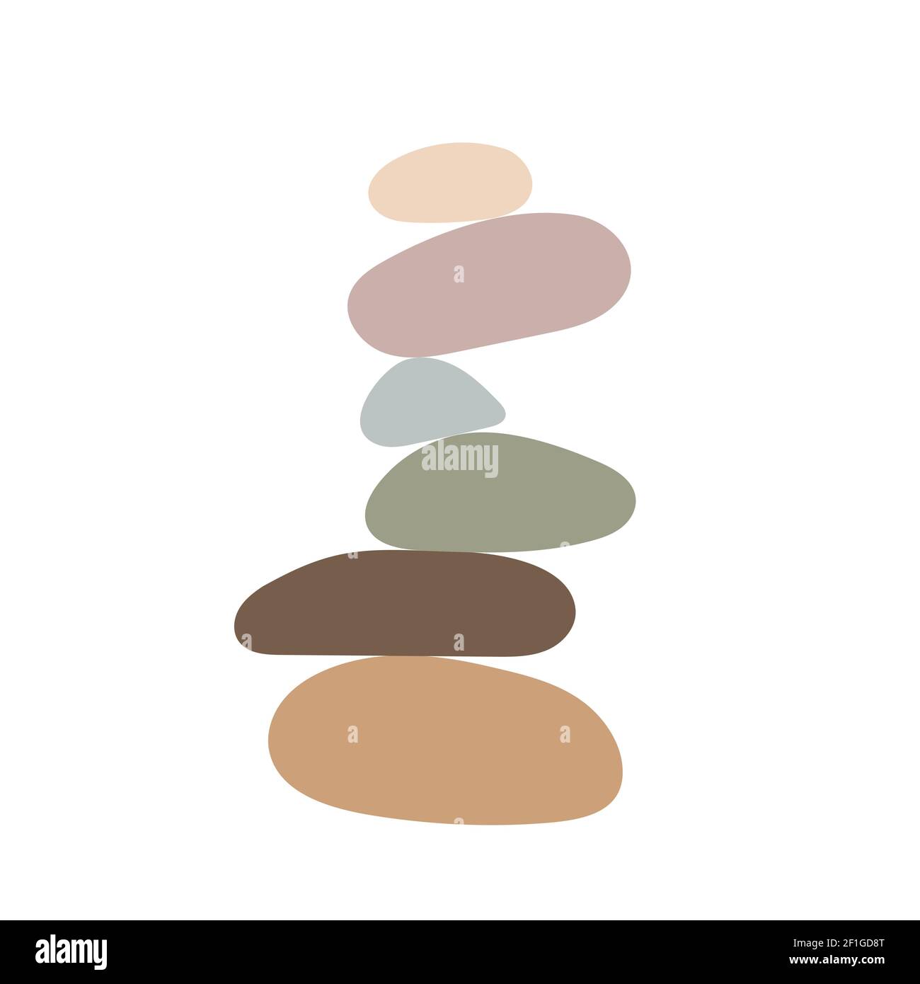 Zen stones simple abstract vector illustration in flat style, relax ...