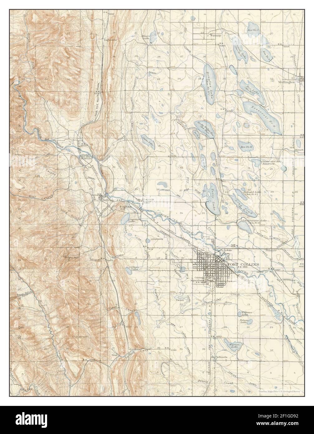 Map of fort collins hi-res stock photography and images - Alamy