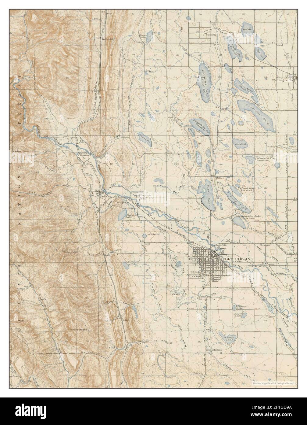 Map of fort collins hi-res stock photography and images - Alamy