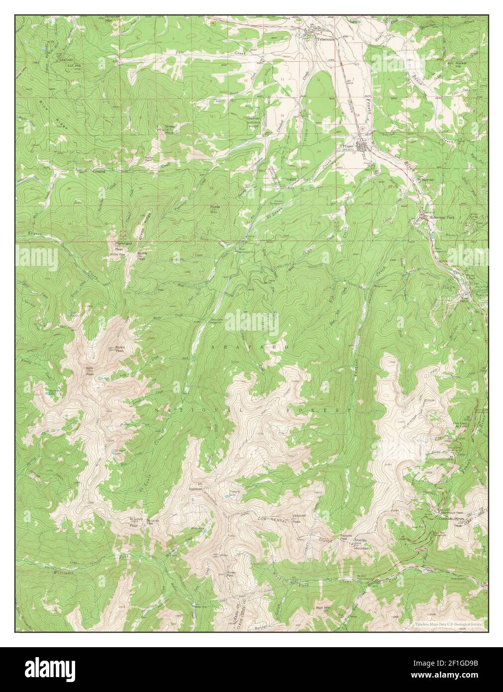 Fraser, Colorado, map 1957, 1:62500, United States of America by ...