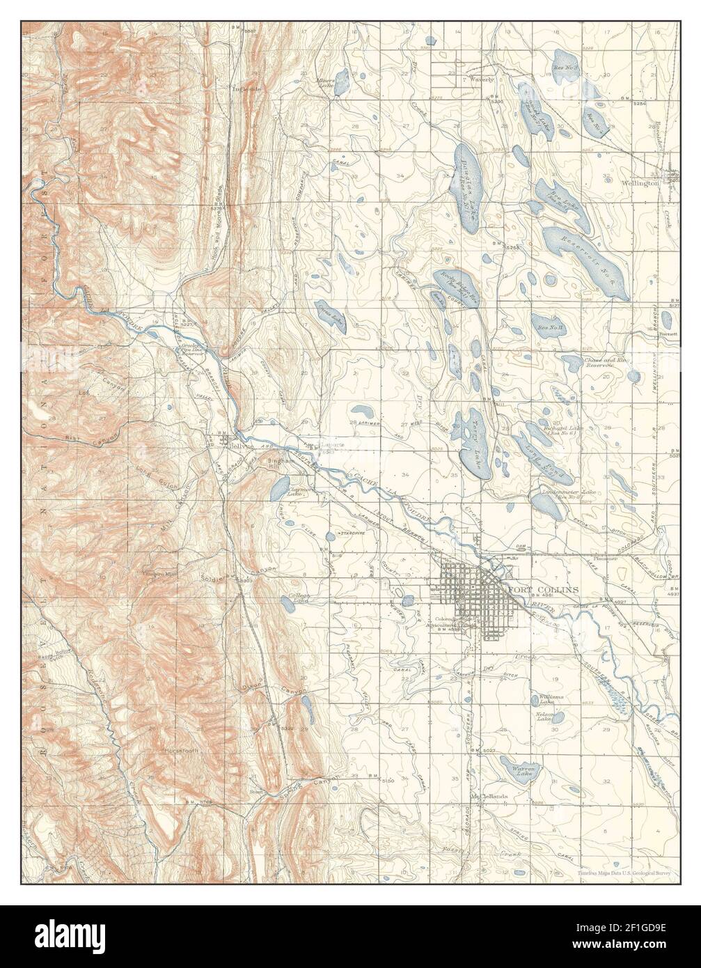 Map of fort collins hi-res stock photography and images - Alamy