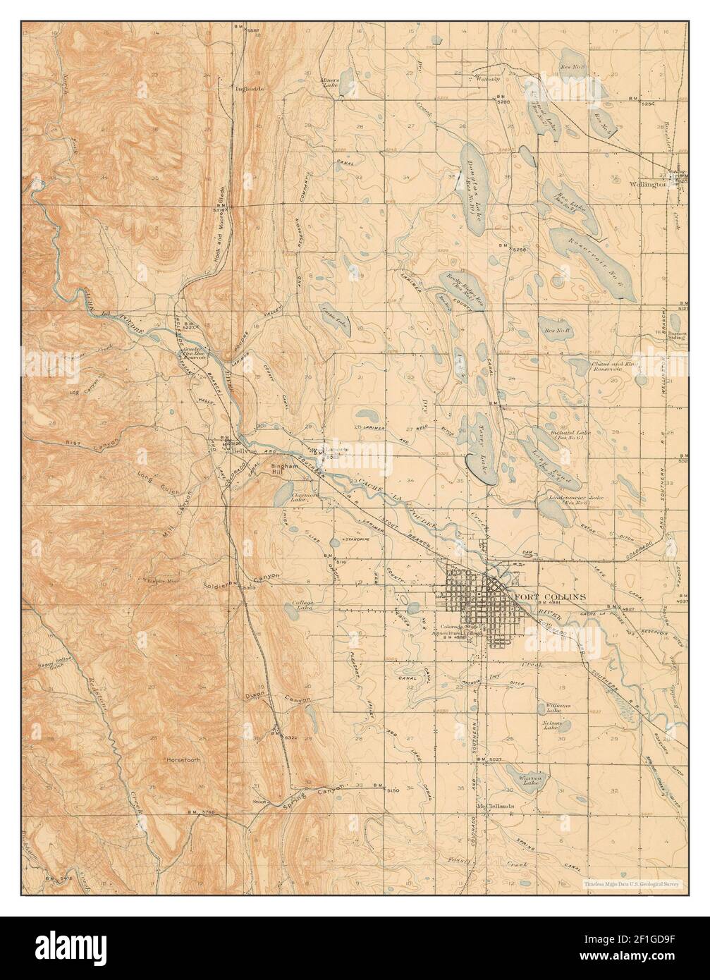 Map of fort collins hi-res stock photography and images - Alamy