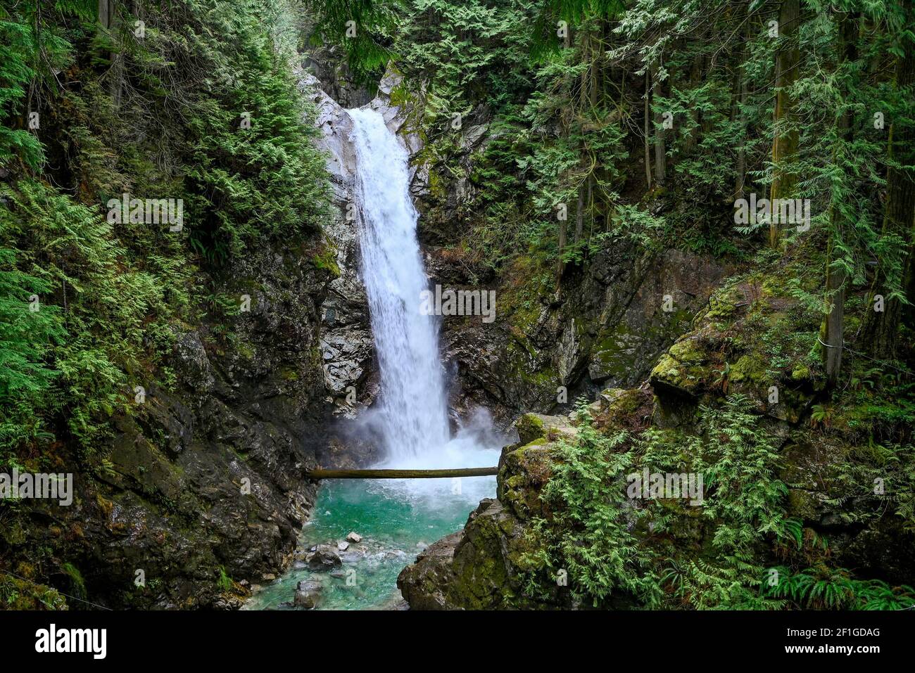 Waterfall, Cascade Falls Regional Park, Fraser Valley, Columbia, Canada ...