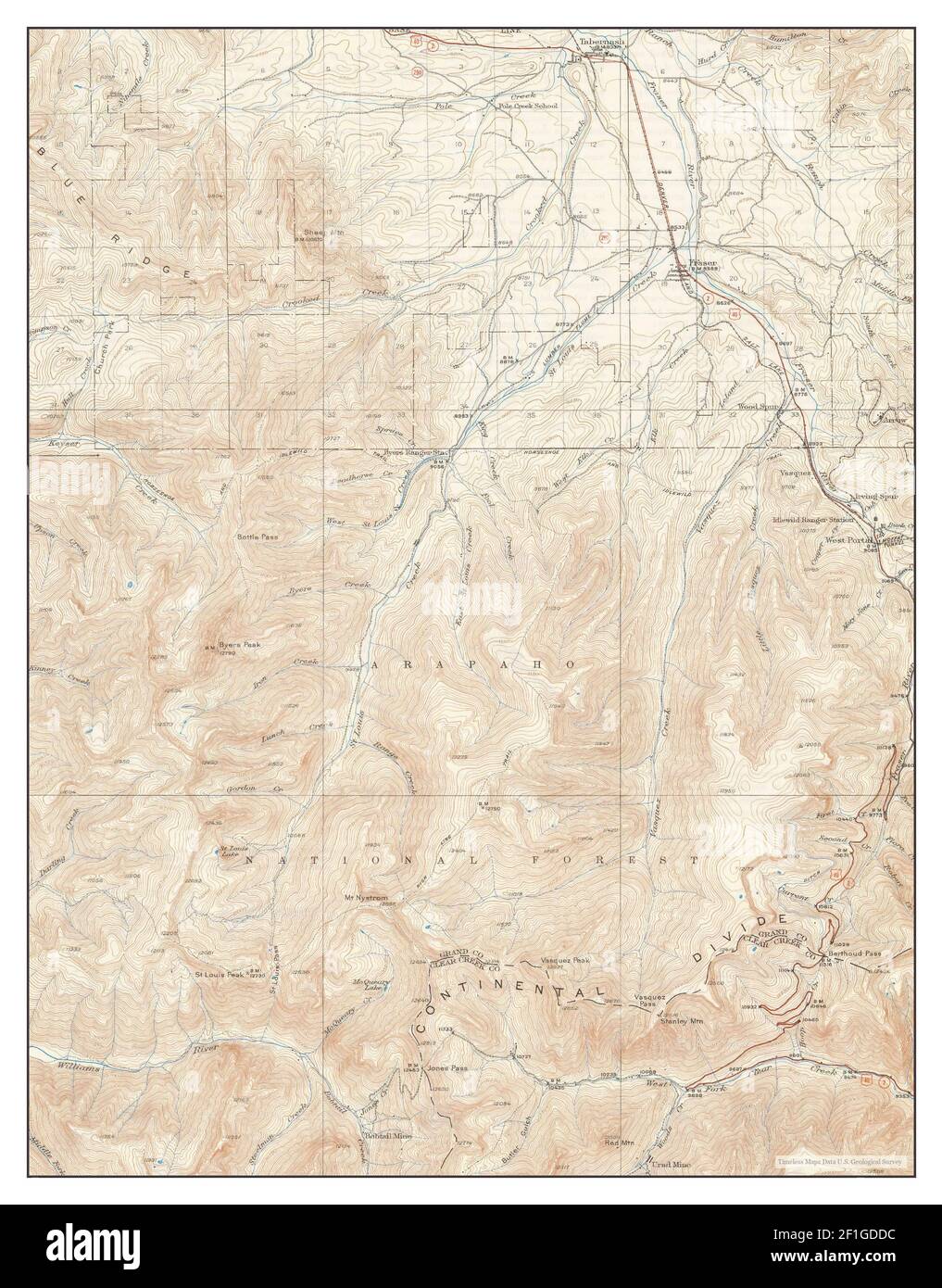 Fraser, Colorado, map 1926, 1:62500, United States of America by ...