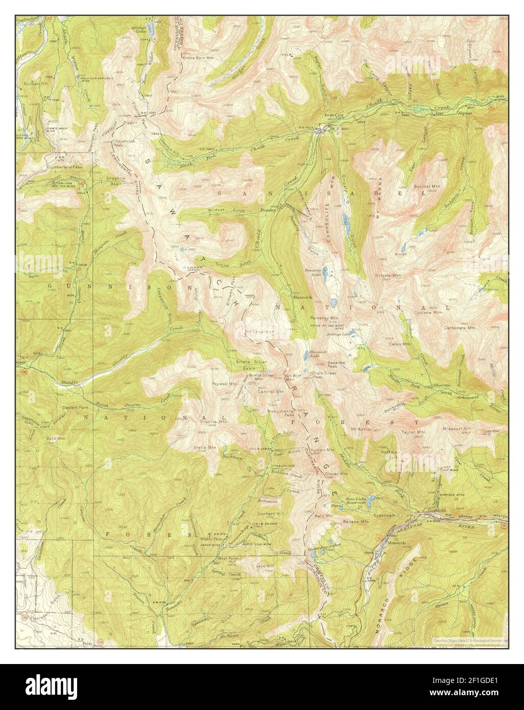Garfield, Colorado, map 1940, 1:62500, United States of America by ...