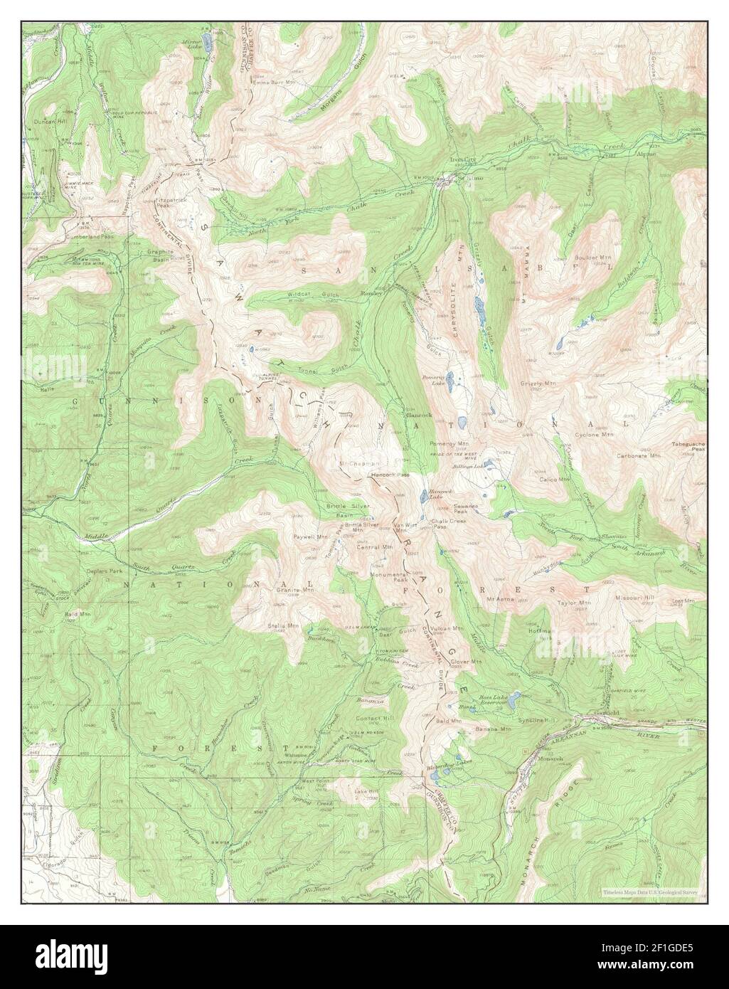 Garfield, Colorado, map 1940, 1:62500, United States of America by ...