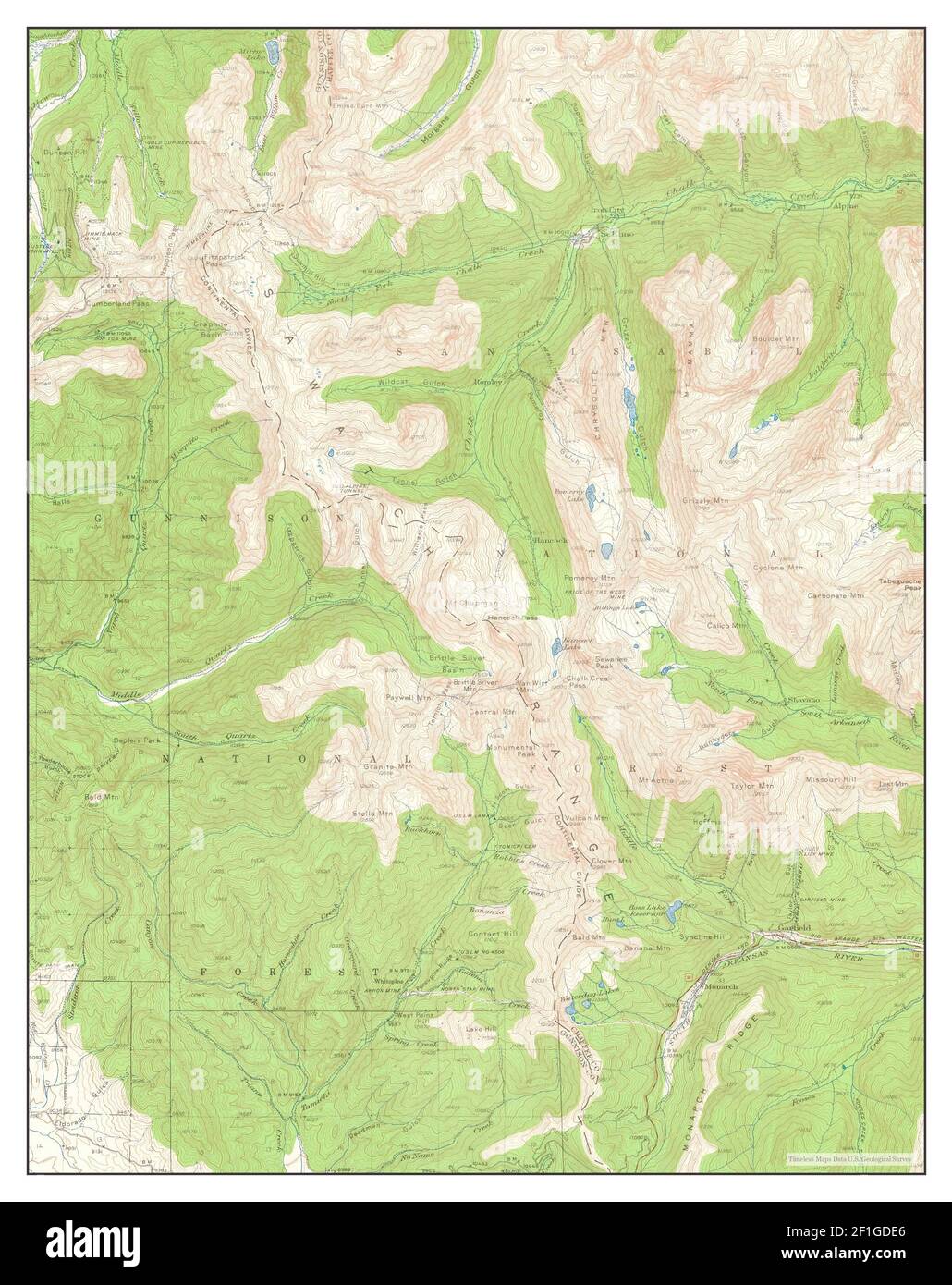 Garfield, Colorado, map 1940, 1:62500, United States of America by ...