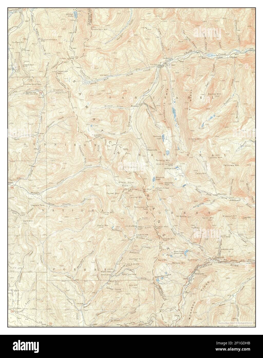 Garfield, Colorado, map 1940, 1:62500, United States of America by ...